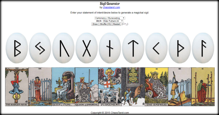 Futhark App - Cast the Elder Futhark online - Virtual Runecasting