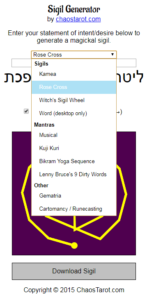 Sigil generator rose cross - klimmy